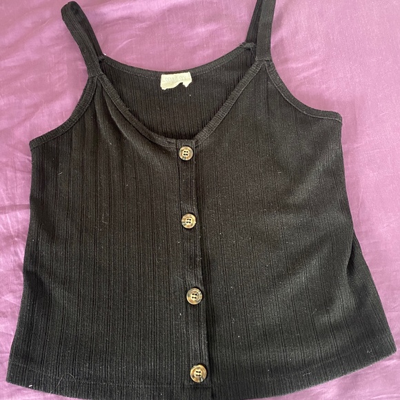 Sienna Sky | Tops | Black Cropped Tank Top | Poshmark